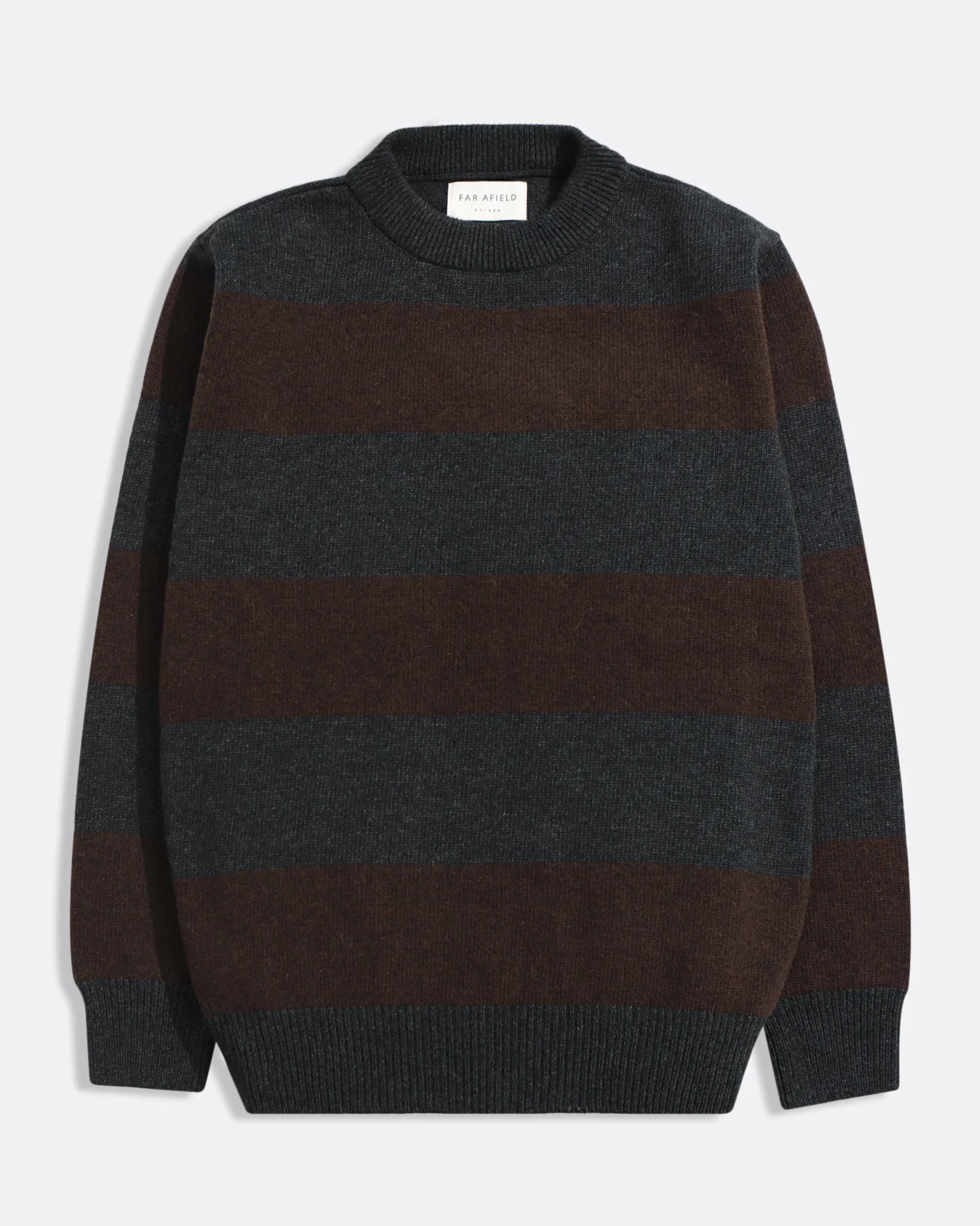 Far Afield Combin Striped Knit - Grey/Brown – Badger Clothing