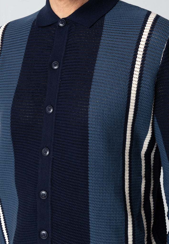 Clean cut Copenhagen Buckley Cardigan - Navy – Badger Clothing