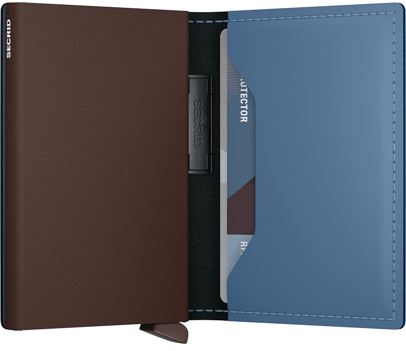 Secrid Band Wallet - Matte Blue/Brown – Badger Clothing